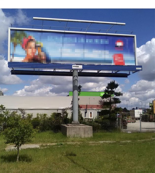 Reklama konstrukcja słup reklamowy baner 6m Panki • OLX.pl