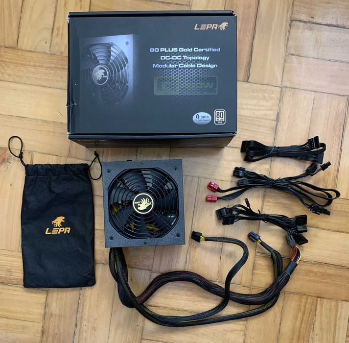 LEPA G850-MAS. Fonte Alimentação ATX 80 Plus Gold 850W. Semi Modular ...