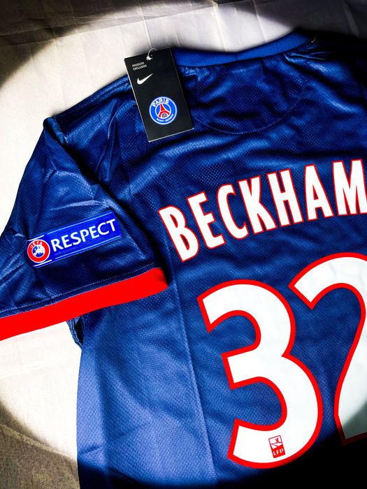 (M) Beckham #32 PSG 2013/14 Granatowa Domowa Koszulka Liga Mistrzów ...