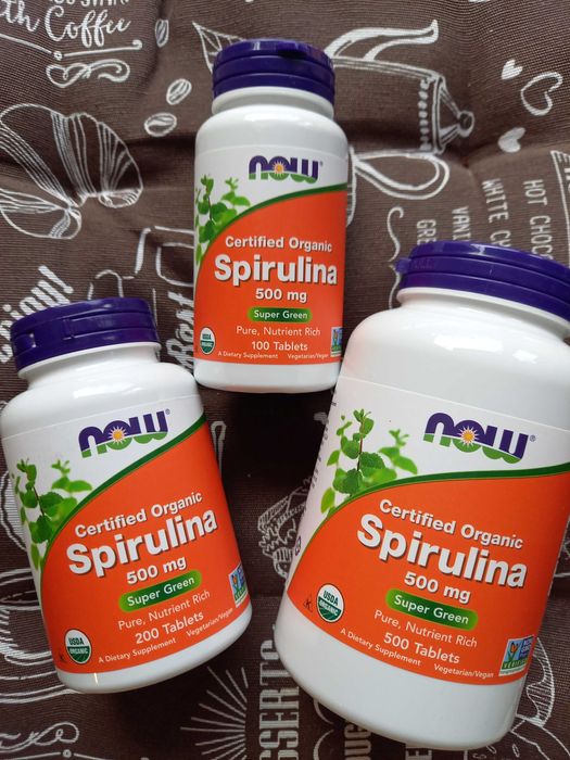 Спіруліна Спирулина 500 1000 порошок Now Foods California spirulina ...