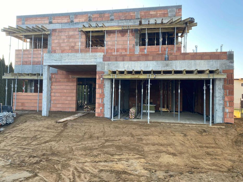 Budowa od podstaw, Prace żelbetowe, Płyty fundamentowe, Roboty ziemne ...