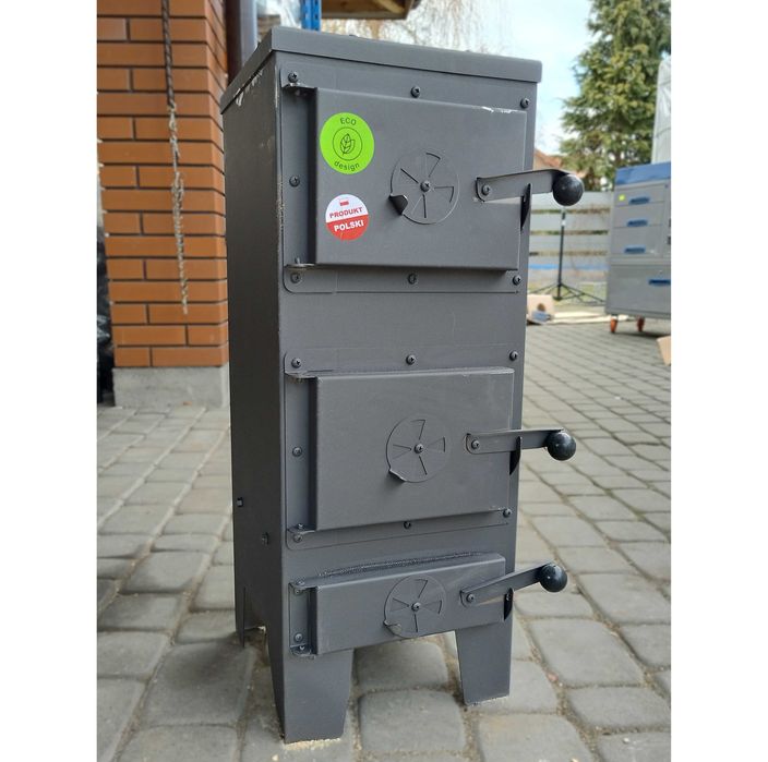 Piec WOLNOSTOJĄCY kominek KOZA szamotowy polski 7 kW USZKODZONY ...