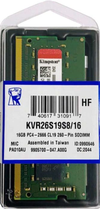 Для ноутбука Kingston So Dimm Ddr4 16gb 2666 Mhz Новая 849 грн Запчасти для ноутбуков Днепр