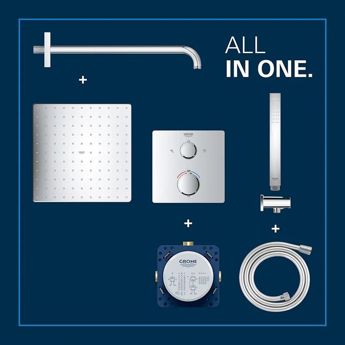 Grohe Precision Vitalio Rain Cube – luksusowy prysznic z termostatem ...