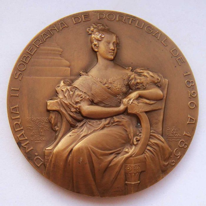 Medalha Bronze D Maria II Centenário Jornal Comércio de JOÃO DA SILVA ...
