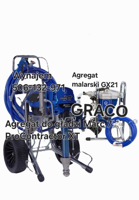 Wynajem Agregat Malarski Graco GX21, Agregat do gładzi Graco Mark 7 PC Rybnik • OLX.pl