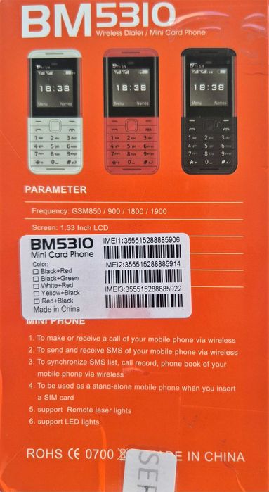 Telemovel mini BM5310 Barcelos, Vila Boa E Vila Frescainha (São ...