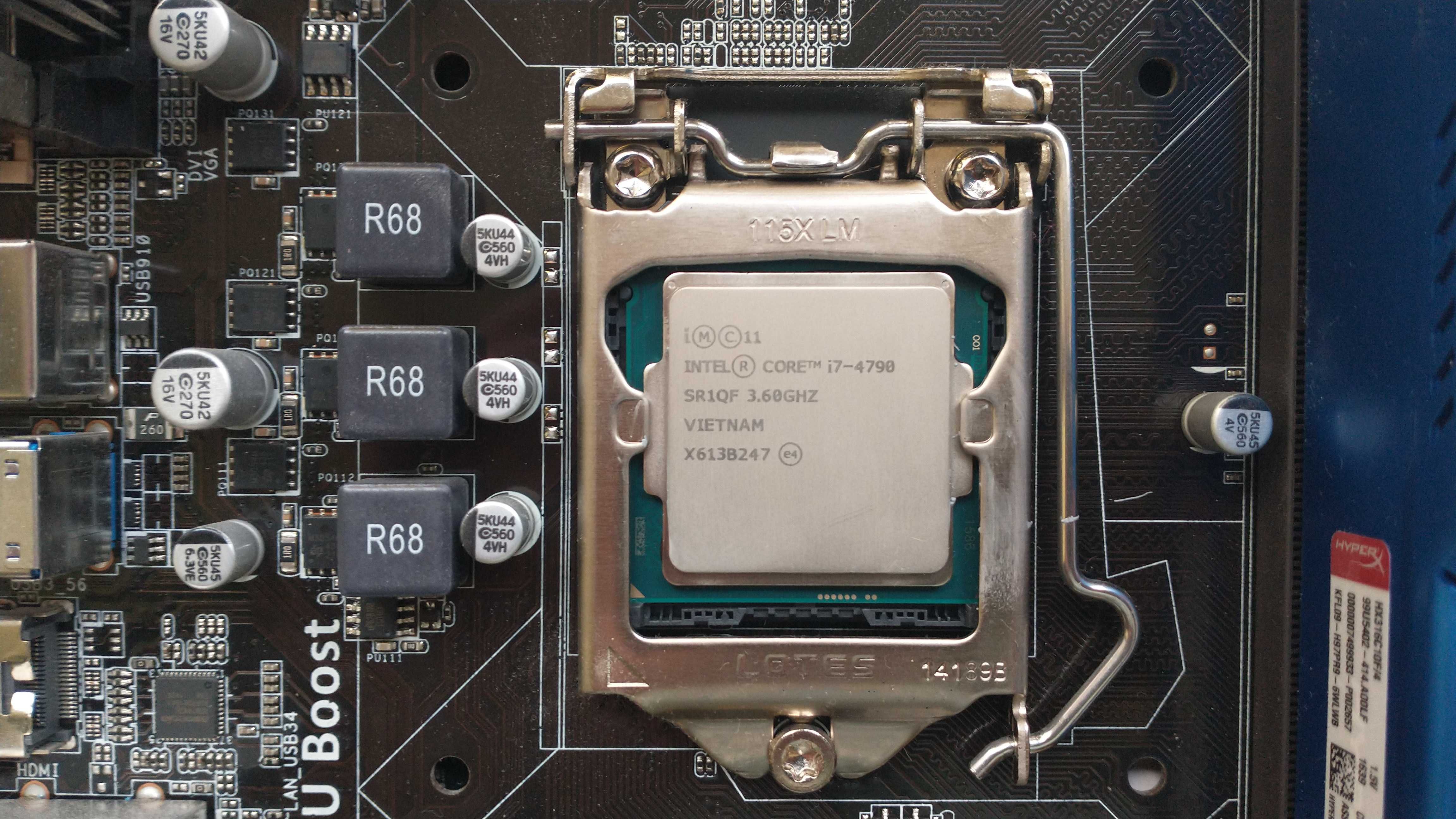 Комплект Материнская плата Asus B85m-g + i7-4790 (без К) + 16 Гб DDR3 ...