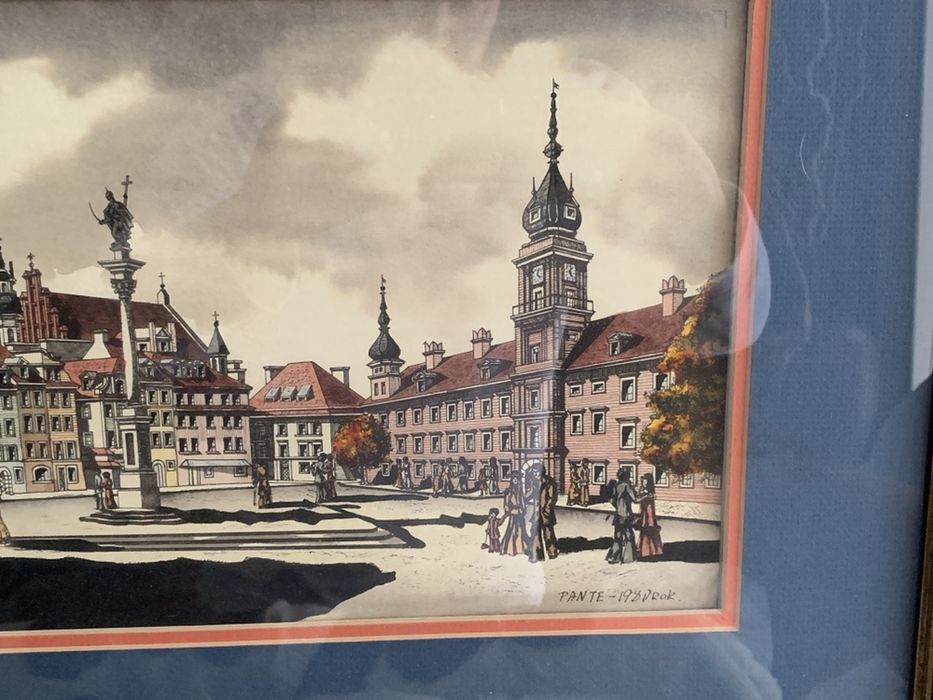 Warszawa rysunek rok 1980 sygnowany Pante Borne Sulinowo • OLX.pl