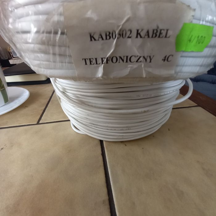 Kabel przewód telefoniczny 4 żyłowy 4C opakowanie 100m Zamość • OLX.pl
