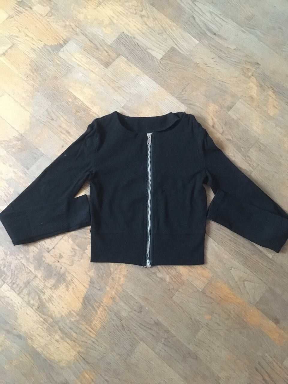 Кофта лонгслив чорна на замку нова y2k basic classic opium long sleeve ...