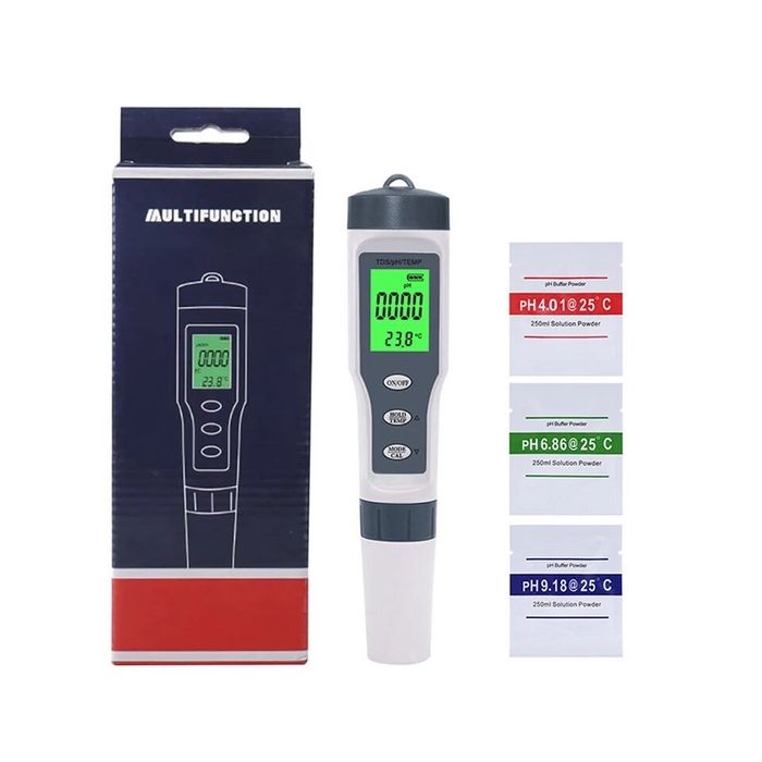 PH Meter,Tester PH/TDS/TEMP 3 в 1,аналізатор води tds тестер, EZ 9901: ...