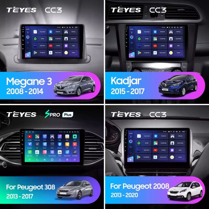 Магнітоли Teyes X1\CC3L\CC3\CC3 2K Android 4G CarPlay DSP: 7 350 грн. - Магнітоли інших марок ...