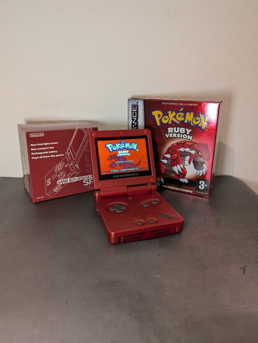 Gameboy Advance SP IPS Mod Pokémon Ruby Nogueira, Fraião E Lamaçães ...