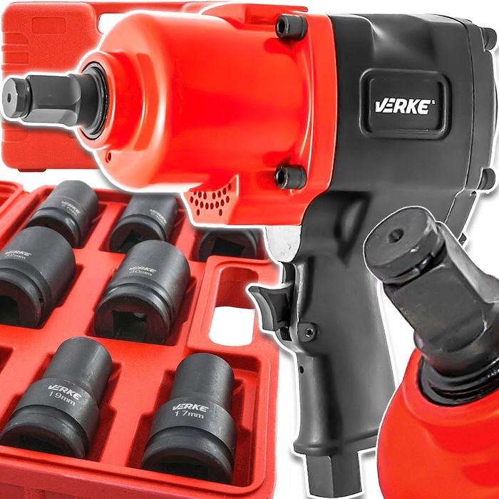 Mocny Klucz Udarowy Pneumatyczny 3/4" 1850Nm + Nasadki Udarowe 24-38mm Chmielnik • OLX.pl