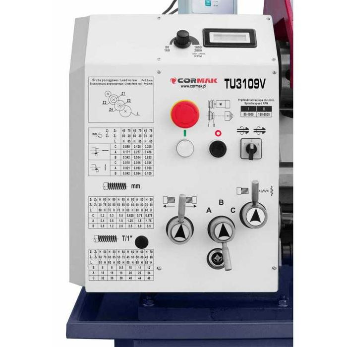 Tokarka uniwersalna CORMAK 310 x 900 230V z podstawą + noże + kieł obr ...