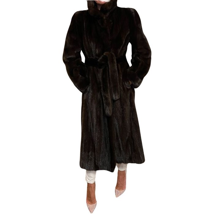Норкова шуба шоколад коричнева із поясом із США люкс клас хутро 17 000 грн Шуби кожухи