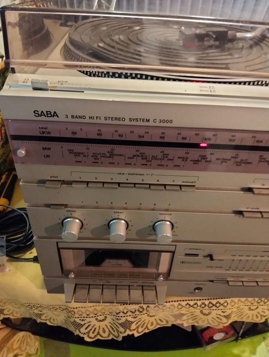 Gramofon Saba 3 Band HiFi stereo system C 3000 z magnetofonem i tuner Zielona Góra • OLX.pl
