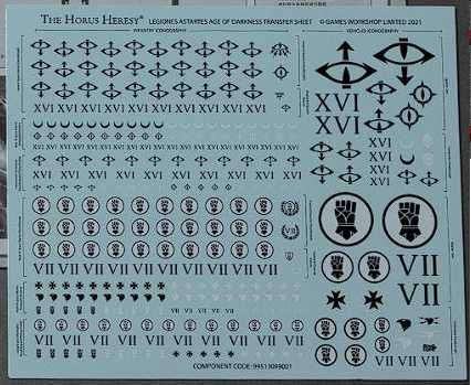 Warhammer 40000 The Horus Heresy Transfer Sheet Decals: 267 грн ...