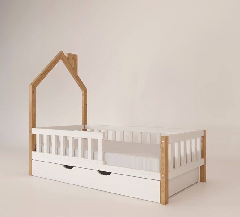 Łóżko pół domek połowa domku drewniane 160x80 160x90 180x80 180x90 Szczecinek • OLX.pl