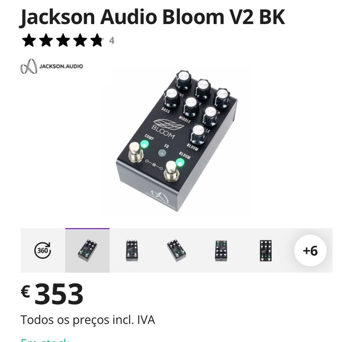 Jackson Audio Bloom V2 BK / Pedal Compressor Algueirão-Mem Martins • OLX.pt