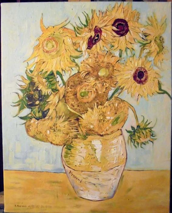 Kopia obrazu Vincentego van Gogha "Słoneczniki" Toruń • OLX.pl