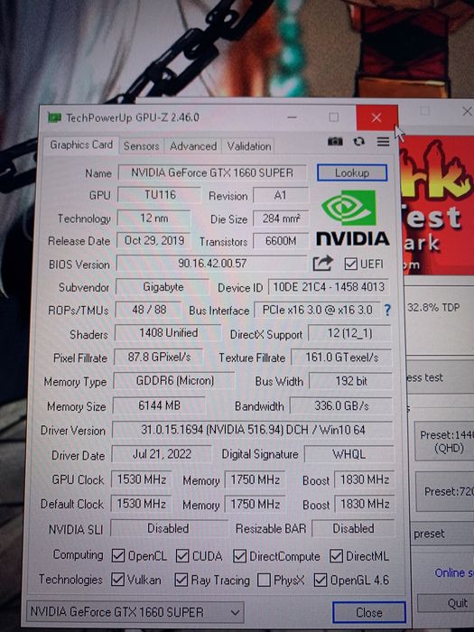 Gtx 1660 super,видеокарта nvidia gtx, rtx, amd: 4 999 грн. - Комплектуючі та аксесуари Дніпро на Olx