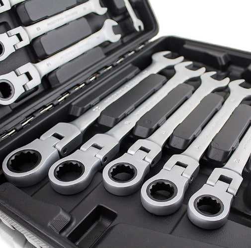 Набір ключів набор ключей с трещеткой 12 ел. в КЕЙСЕ MS-TooLs: 1 219 ...