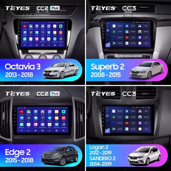 Магнітоли Teyes X1\CC3L\CC3\CC3 2K Android 4G CarPlay DSP: 7 350 грн. - Магнітоли інших марок ...