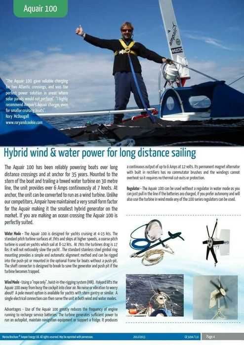 Wind / hydro generator AQUAIR 100, jacht morski, Jelenia Góra Cieplice ...