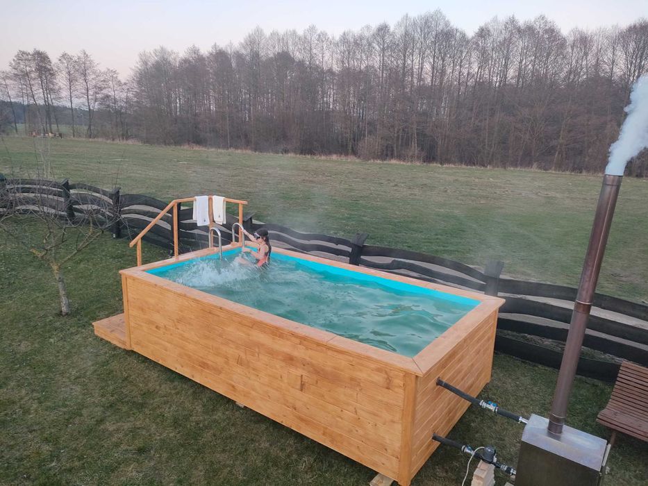 Basen ogrodowy, z wkładem polipropylenowym 4 x 2 m Żuromin • OLX.pl