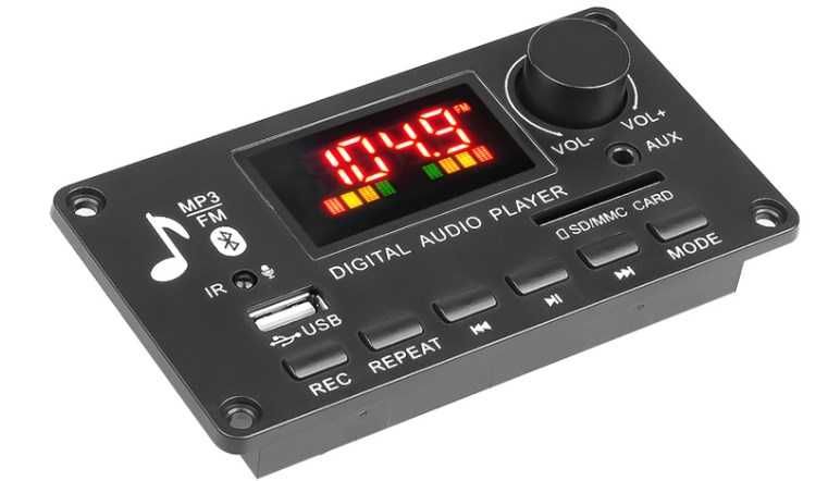 Модуль Mp3 с Bluetooth 5.0, FM радио, USB, microSD, функция записи: 365 ...