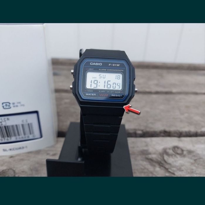Годинник Casio F-91W vintage unisex новий оригінальний в упаковці: 1 ...
