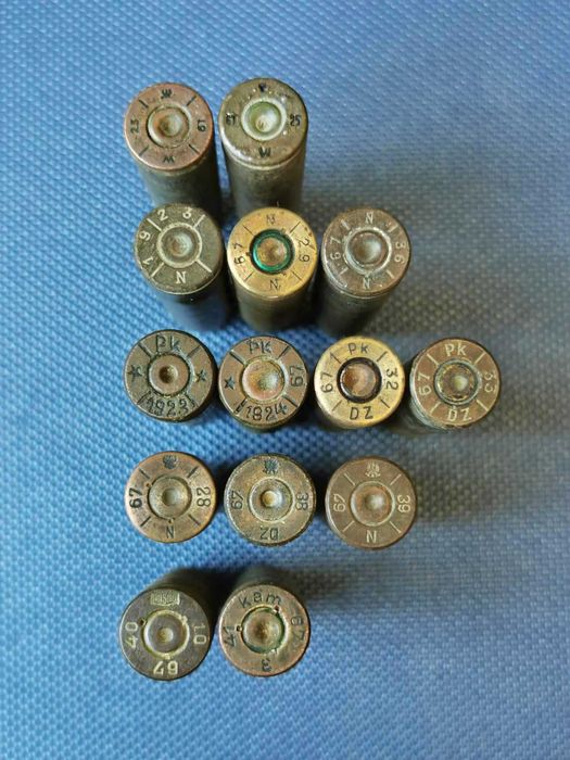 16 łusek polski mauser - 7,92x57 - różne bicia Gdańsk Chełm z dzielnicą ...