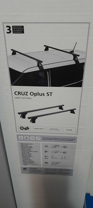 Bagażnik dachowy belki stalowe Cruz Oplus ST + kit Optiplus 935 621 ...