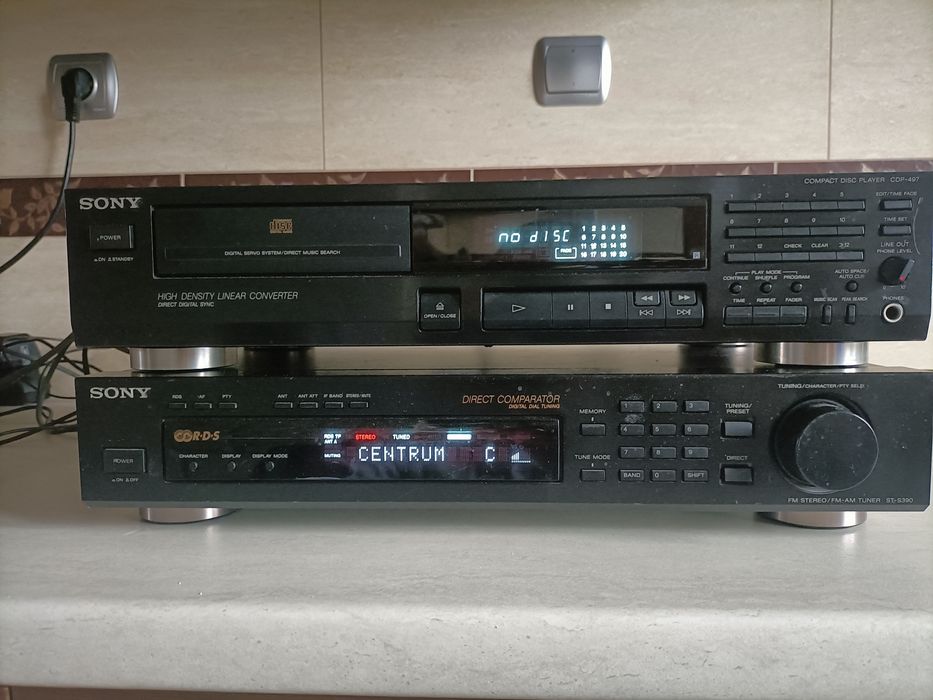 Zestaw Sony Wzmacniacz TA-FB 730 R Odtwarzacz CDP-497 Tuner ST-S390 ...