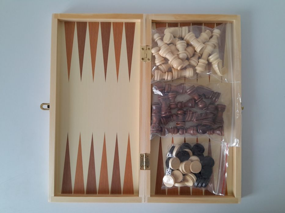 Дерев'яні шахи, шашки нарди Набор 3 в 1 шахматы, шашки, нарды: 360 грн ...