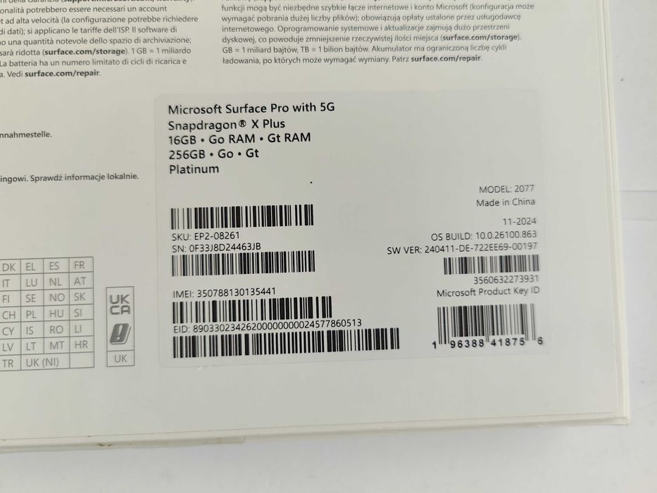 Laptop Microsoft Surface Pro With 5G 16/25GB MODEL: 2077 Szczecin ...