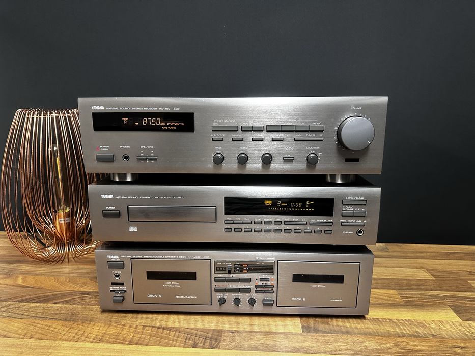 Zestaw audio Yamaha RX-480 , CDX-570, KX-W332 - deck, CD Amplituner ...