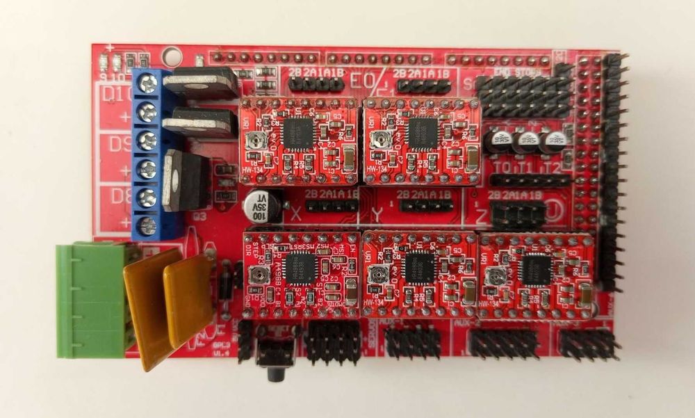 3D Shield RAMPS 1.4 с драйверами A4988 для контроллера Arduino Mega ...