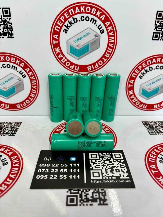 Акумулятор 18650 (Samsung INR18650-20R 2000-mAh)-ВИСОКОСТРУМОВІ: 35 грн ...