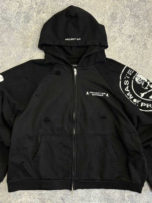 Худі Project Grailz GR Mastermind zip up чорна зіпка зипка худи кофта ...
