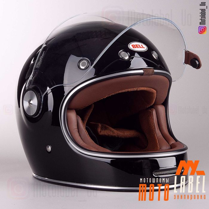 Мотошлем BELL BULLITT gloss black Ретро Retro мото шлем шолом: 18 000 ...