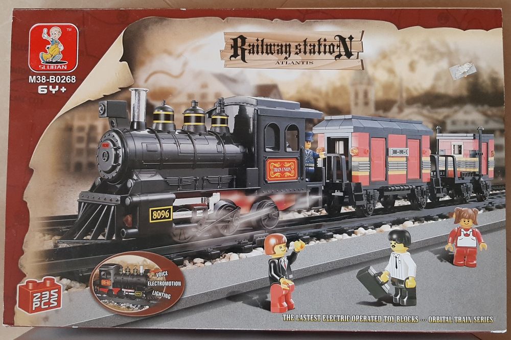 Pociąg parowóz kolejka klocki Śluban M38-B0268 Łódź Widzew • OLX.pl