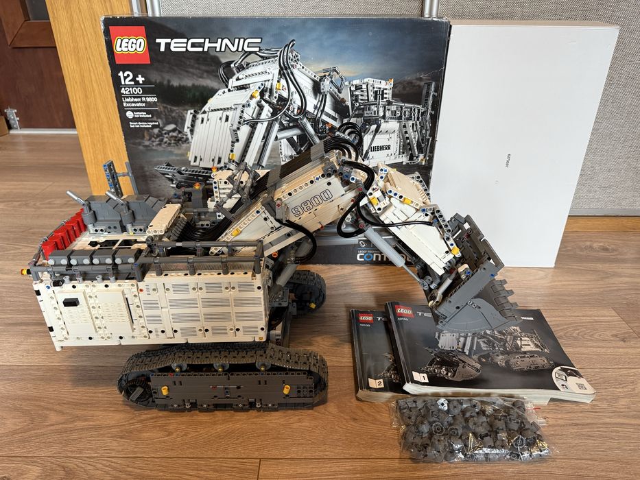 Lego technic 42100 duża biała Koparka Liebherr R 9800 okazja ideał ...