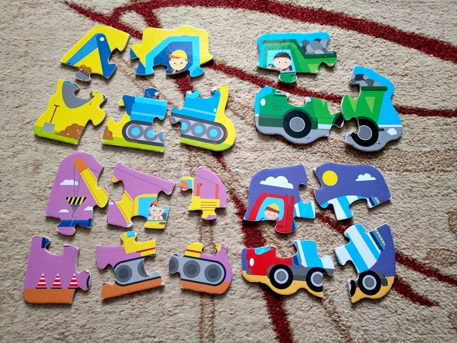 Puzzle maxi Trefl maszyny budowlane koparka dźwig wywrotka betoniarka ...