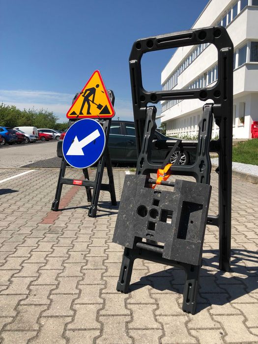 SMARTSIGN Składne Znaki Drogowe Tymczasowe VANDERLINE, HDPE + STAL ...