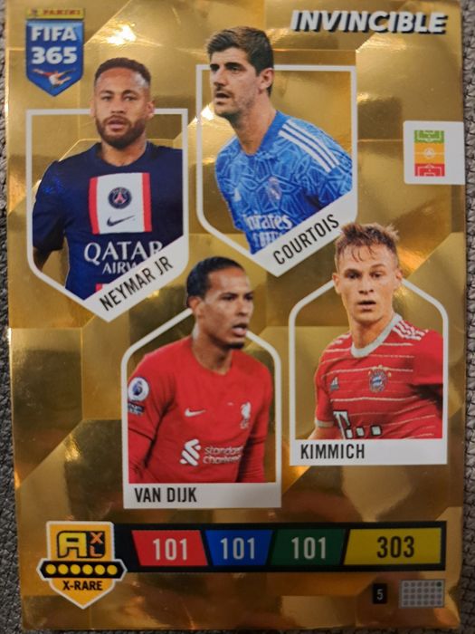 Karta Invincible Neymar Courtois Van Dijk Kimmich Panini Fifa 365 ...