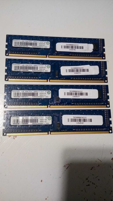 Pamięć ram 16 GB kości (4x4gb) DDR 3 1600Mhz Bielsko-Biała • OLX.pl