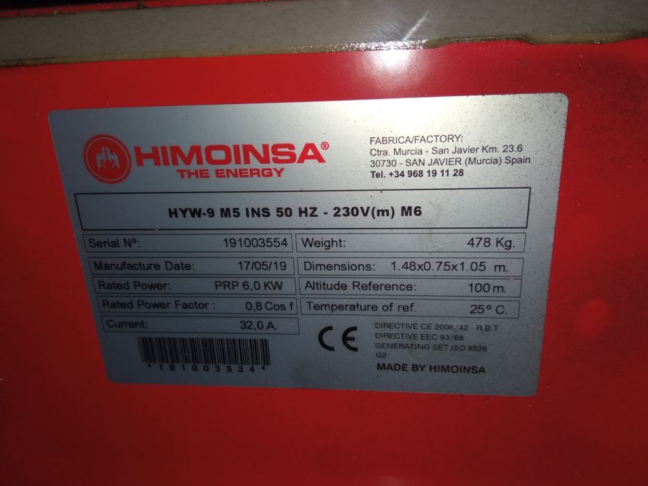 Agregat prądotwórczy Himoinsa HYW 9 m5 ins 50 hz 230 v m6. Komorowo • OLX.pl